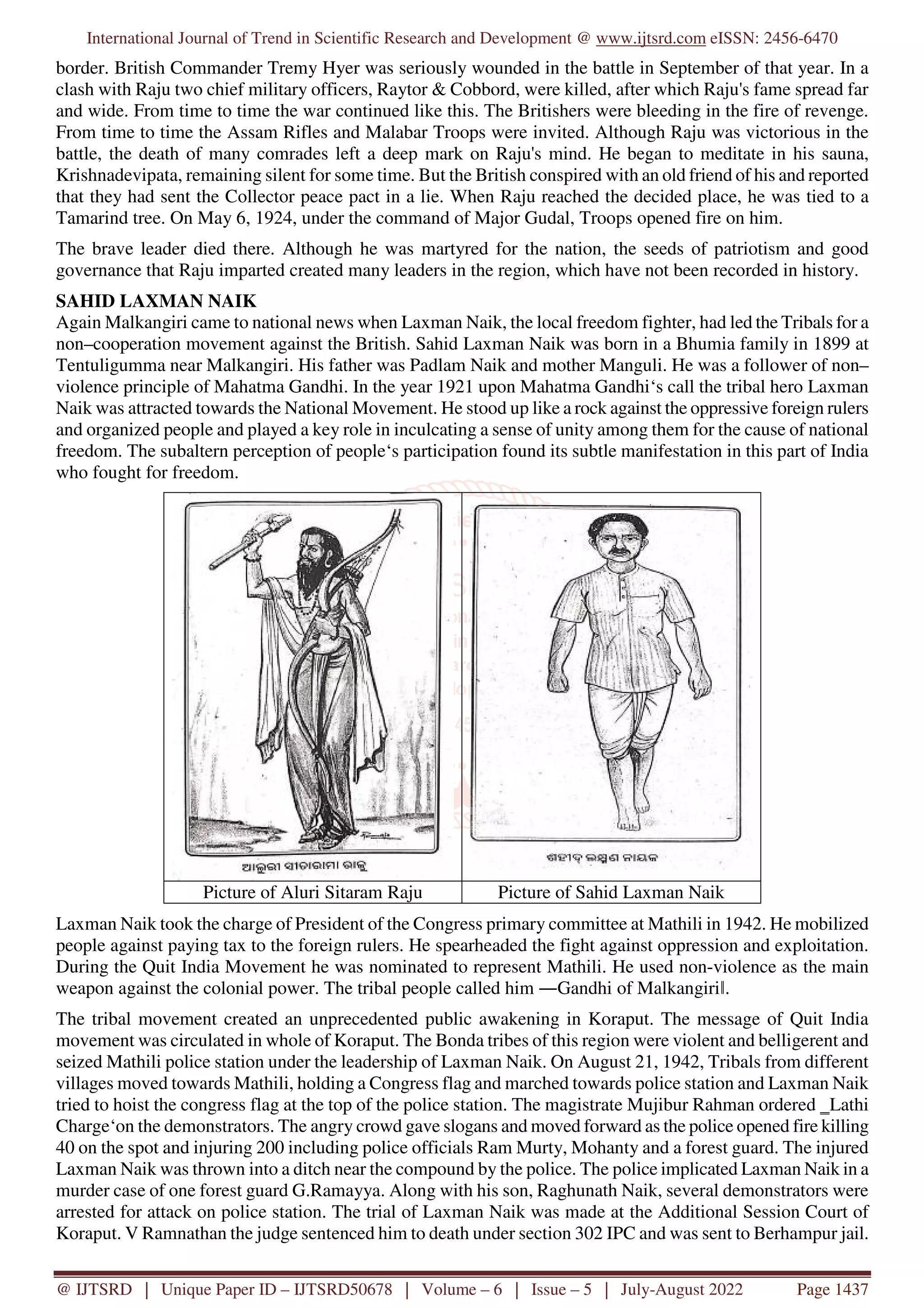 Contribution of Tribal Leaders of Malkangiri in Freedom Movement of India | PDF