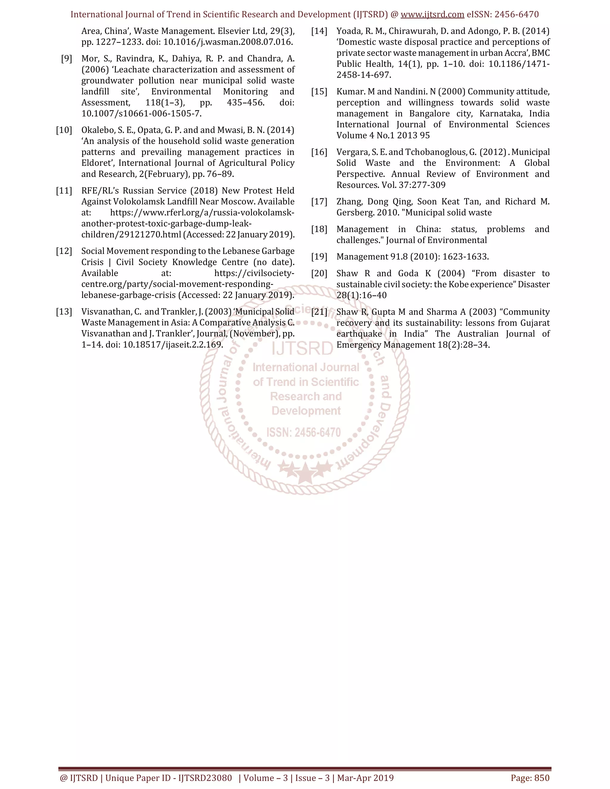 Decades to Accumulate, Seconds to fall A Case Study on Meethotamulla ...