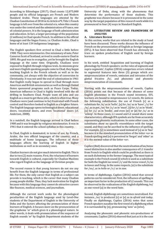 Realization of the Grapheme 'er' by Learners of English as Foreign Language The Case Study of ...