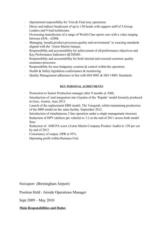 AB - Personal Profile April 2015 (AML) | PDF