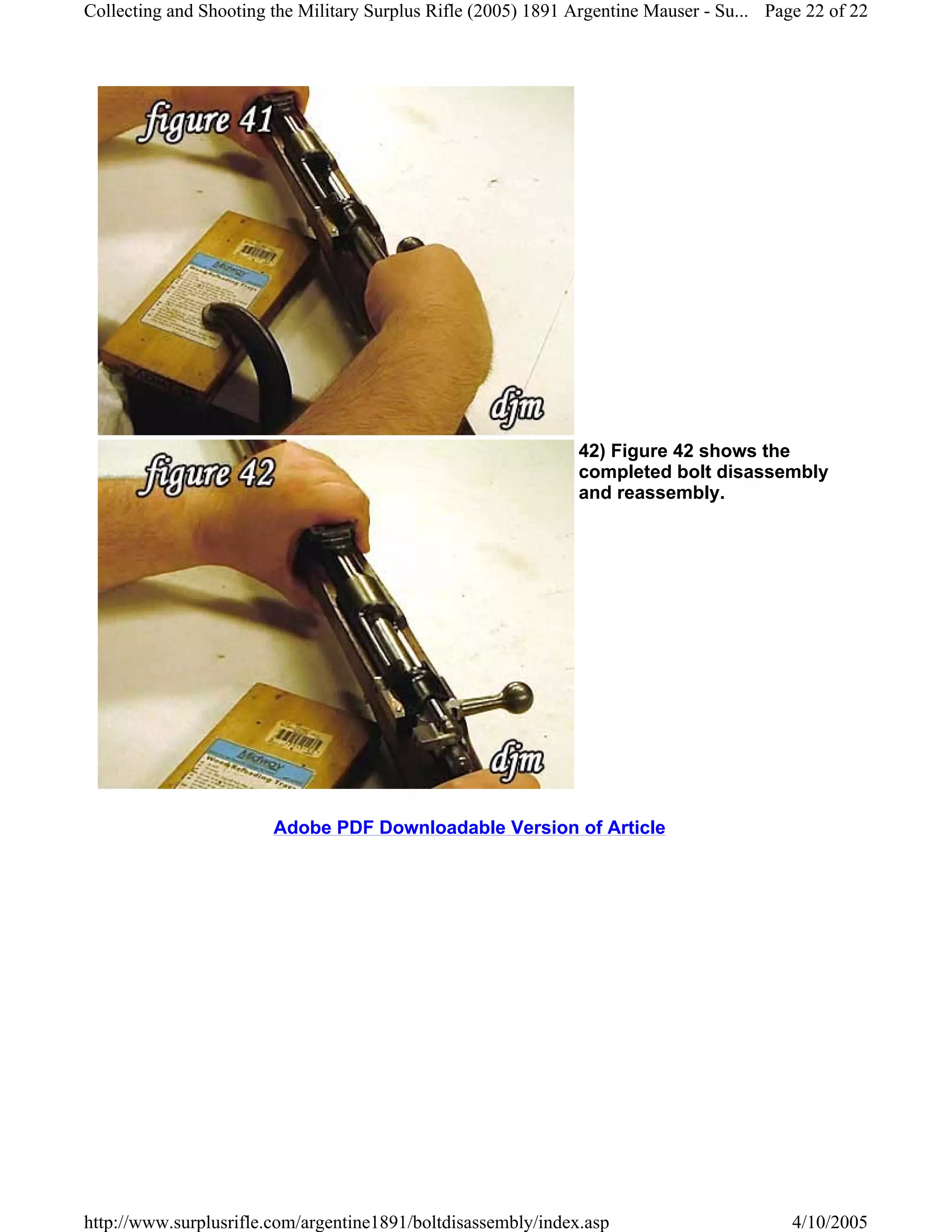 1891argentineboltdisassembly | PDF