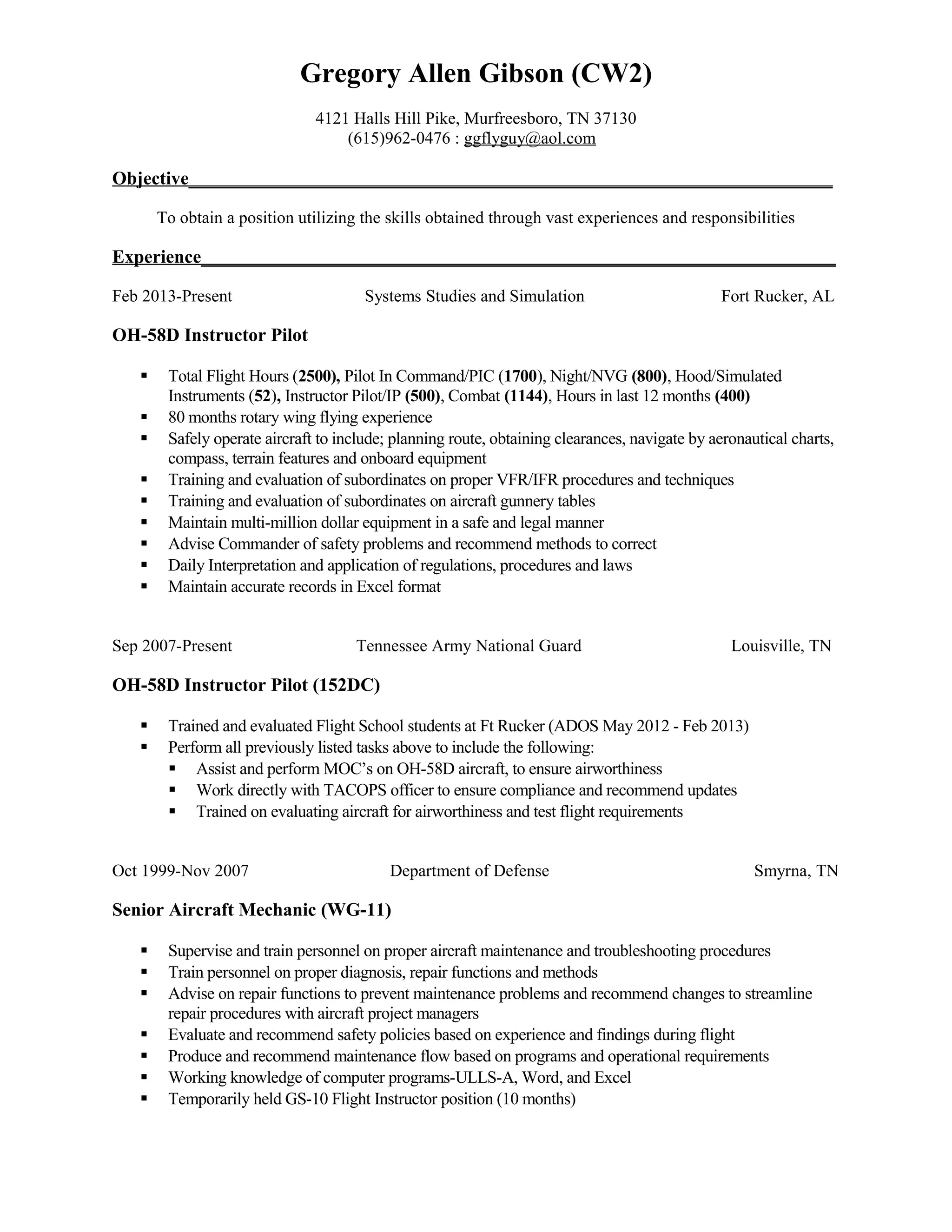 Greg Gibson Resume DEC2014 | DOC