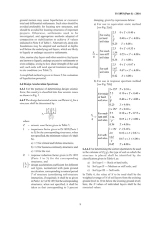 1893-part-1-2016 for Earthquake load design | PDF