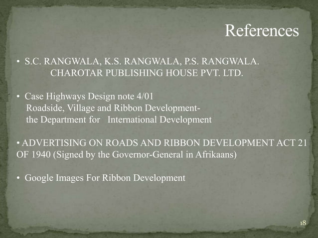 RIBBON DEVELOPMENT | PPTX | Home Improvement | Home & Garden