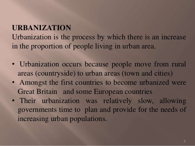 PPT OF URBANIZATION FACTS & FUNDAMENTALS