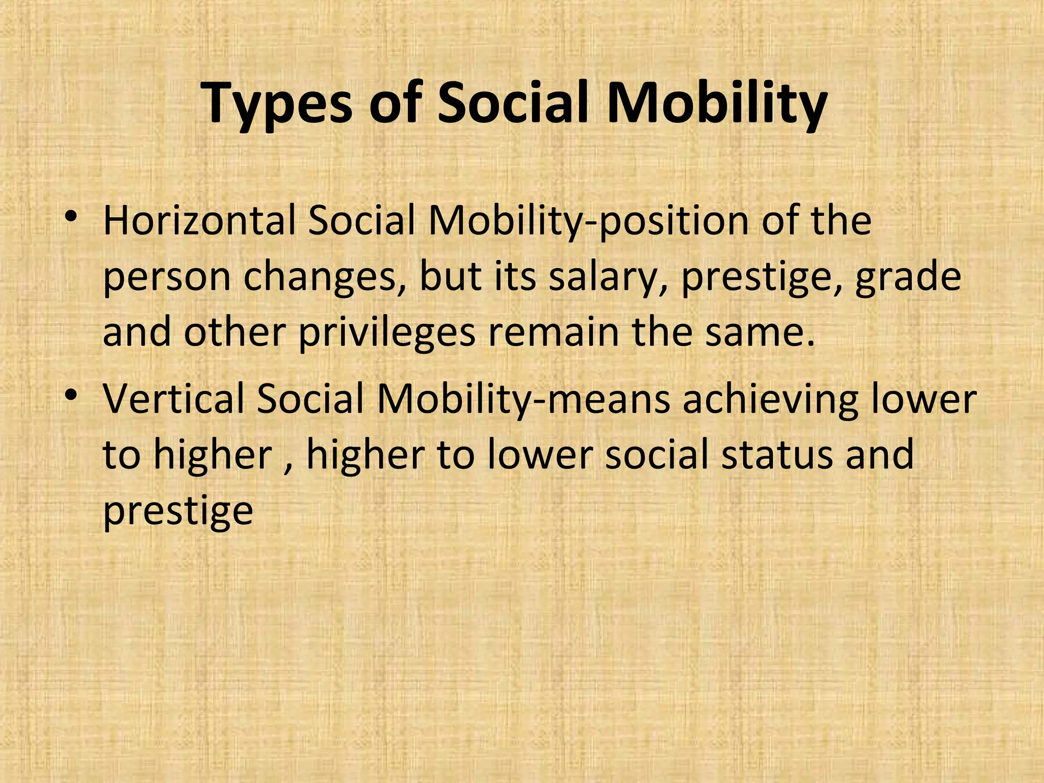 social mobility | PPT