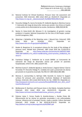 Análisis del diagnóstico riesgo de deterioro de la integridad cutánea ...