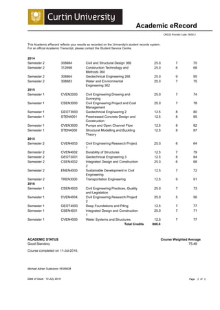 AcademiceRecord-16355628-13_Jul_2016 | PDF | Undergraduate Education ...