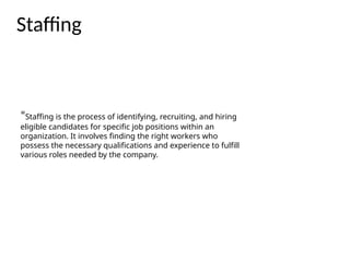 management function of staffing in human resource | PPTX
