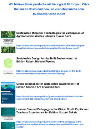 Microbial Technology for Sustainable Environment | PDF