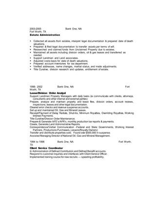 Angies Resume Oil and Gas | DOCX