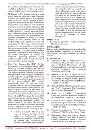A Review Paper on Properties of Concrete using Styrene Butadiene Rubber ...