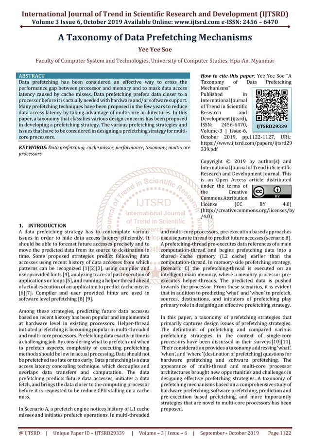 A Taxonomy of Data Prefetching Mechanisms | PDF | Data Storage and Warehousing | Computing