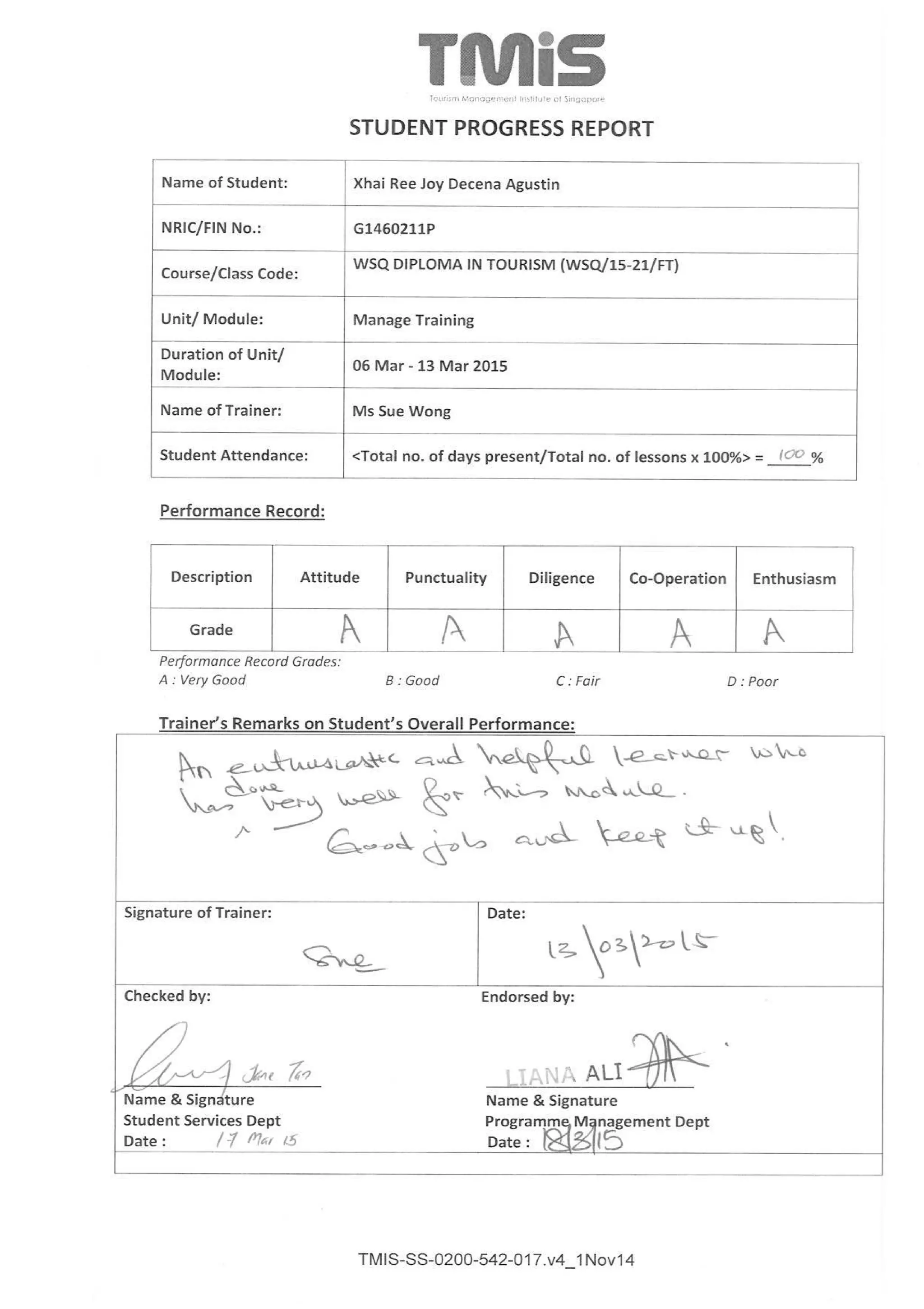 Student Progress Reports- TMIS | PDF