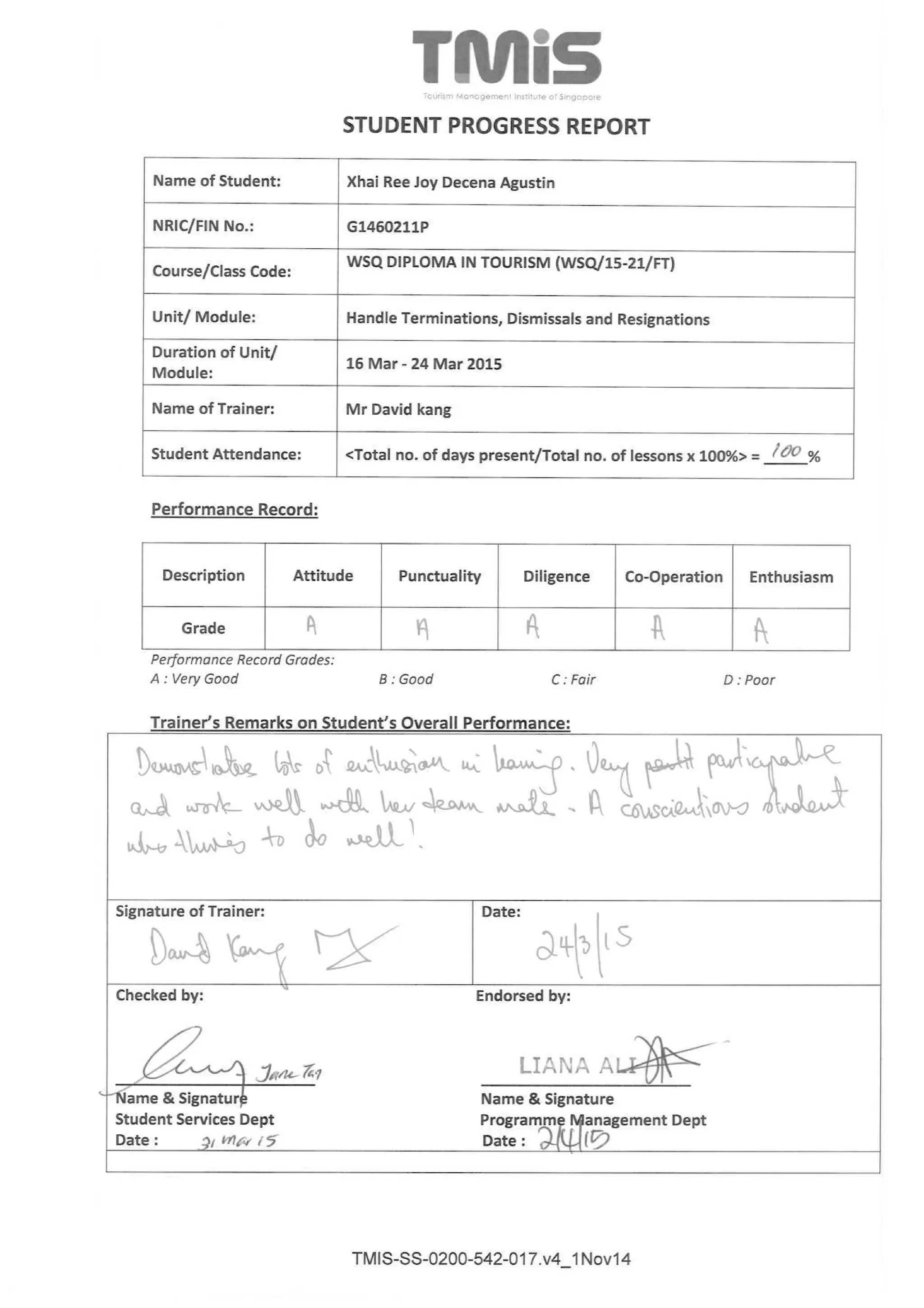 Student Progress Reports- TMIS | PDF