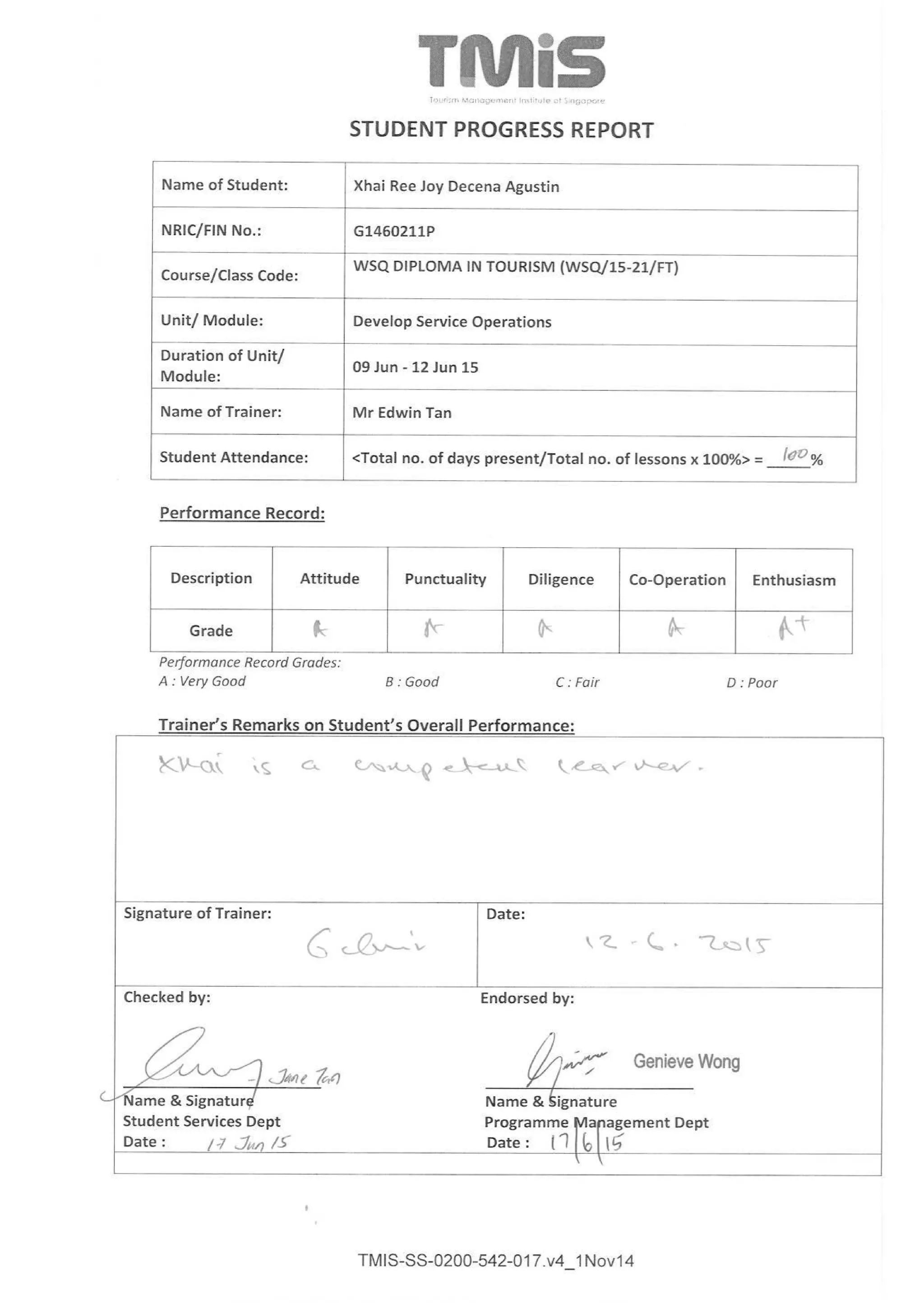Student Progress Reports- TMIS | PDF