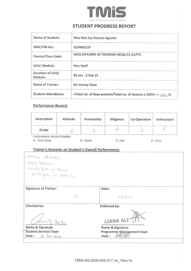 Student Progress Reports- TMIS | PDF