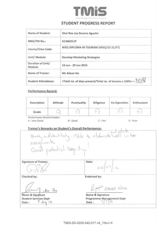Student Progress Reports- TMIS | PDF