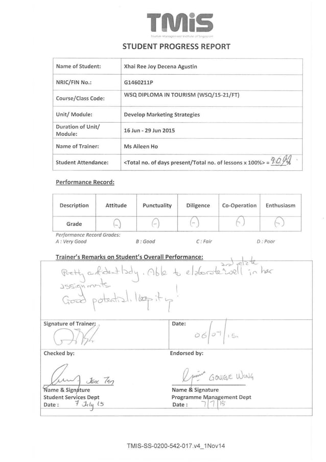 Student Progress Reports- TMIS | PDF