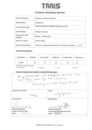 Student Progress Reports- TMIS | PDF