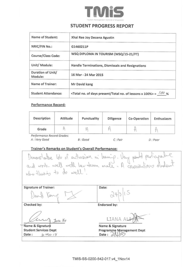 Student Progress Reports- TMIS | PDF