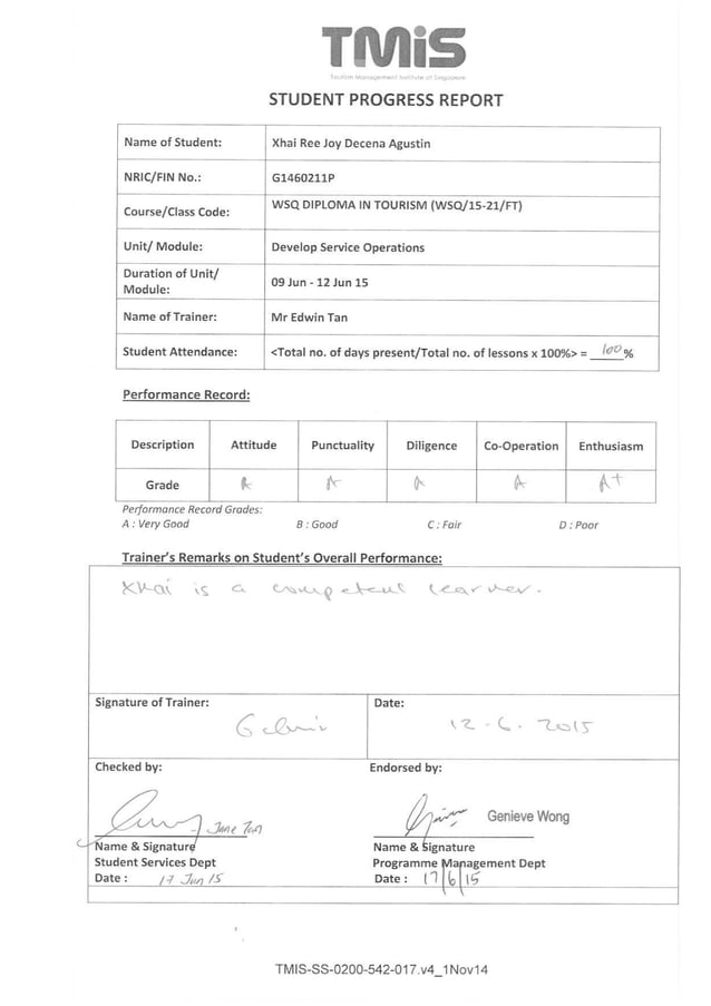Student Progress Reports- TMIS | PDF