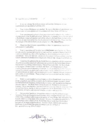 Offer and Accpt. letter, WSP World Bank | PDF