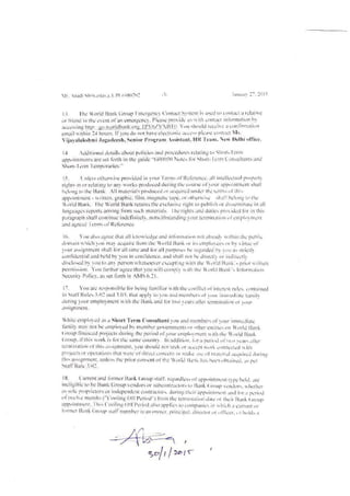 Offer and Accpt. letter, WSP World Bank | PDF