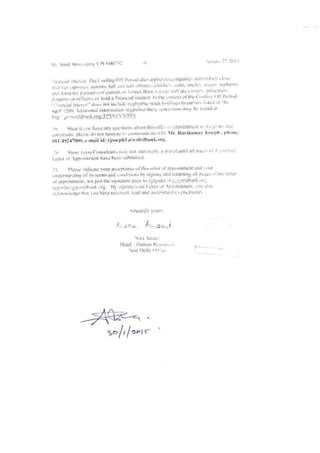 Offer and Accpt. letter, WSP World Bank | PDF