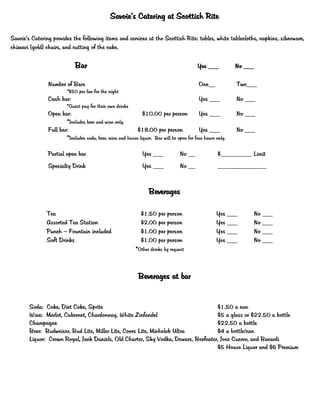 Scottish Rite Menu | PDF