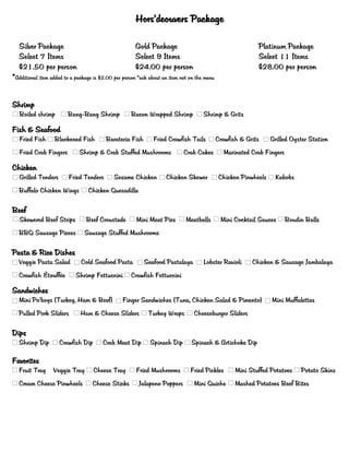 Scottish Rite Menu | PDF