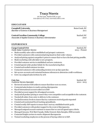 Tracy Resume` | PDF