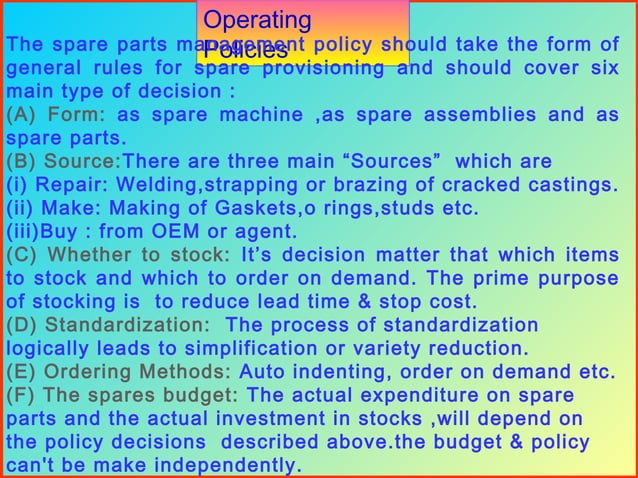 sparepartsmanagment | PPT