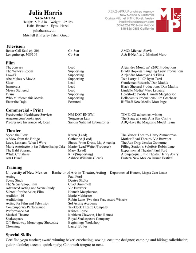 Julia Harris Resume M&PTG | PDF