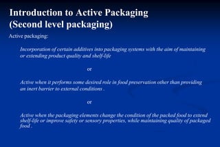 Active and Intelligent Packaging in Meat Industry | PPTX