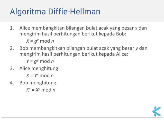 Kriptografi - Algoritma Diffie Hellman | PDF