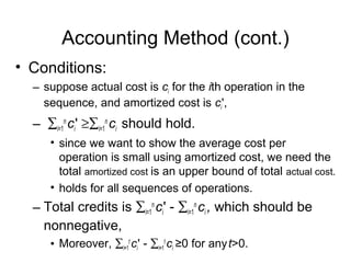 Amortized analysis | PPT