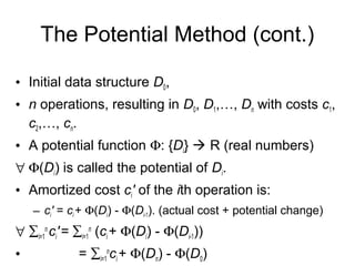 Amortized analysis | PPT
