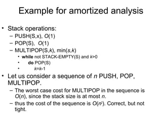 Amortized analysis | PPT