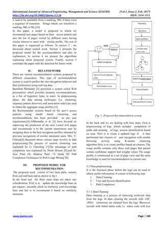 an approach to recommend pages to user after path completion | PDF