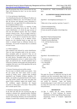 an approach to recommend pages to user after path completion | PDF