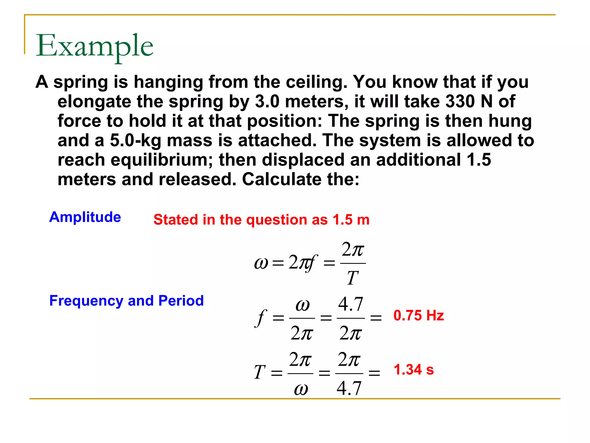 Simple Harmonic Motion | PPT