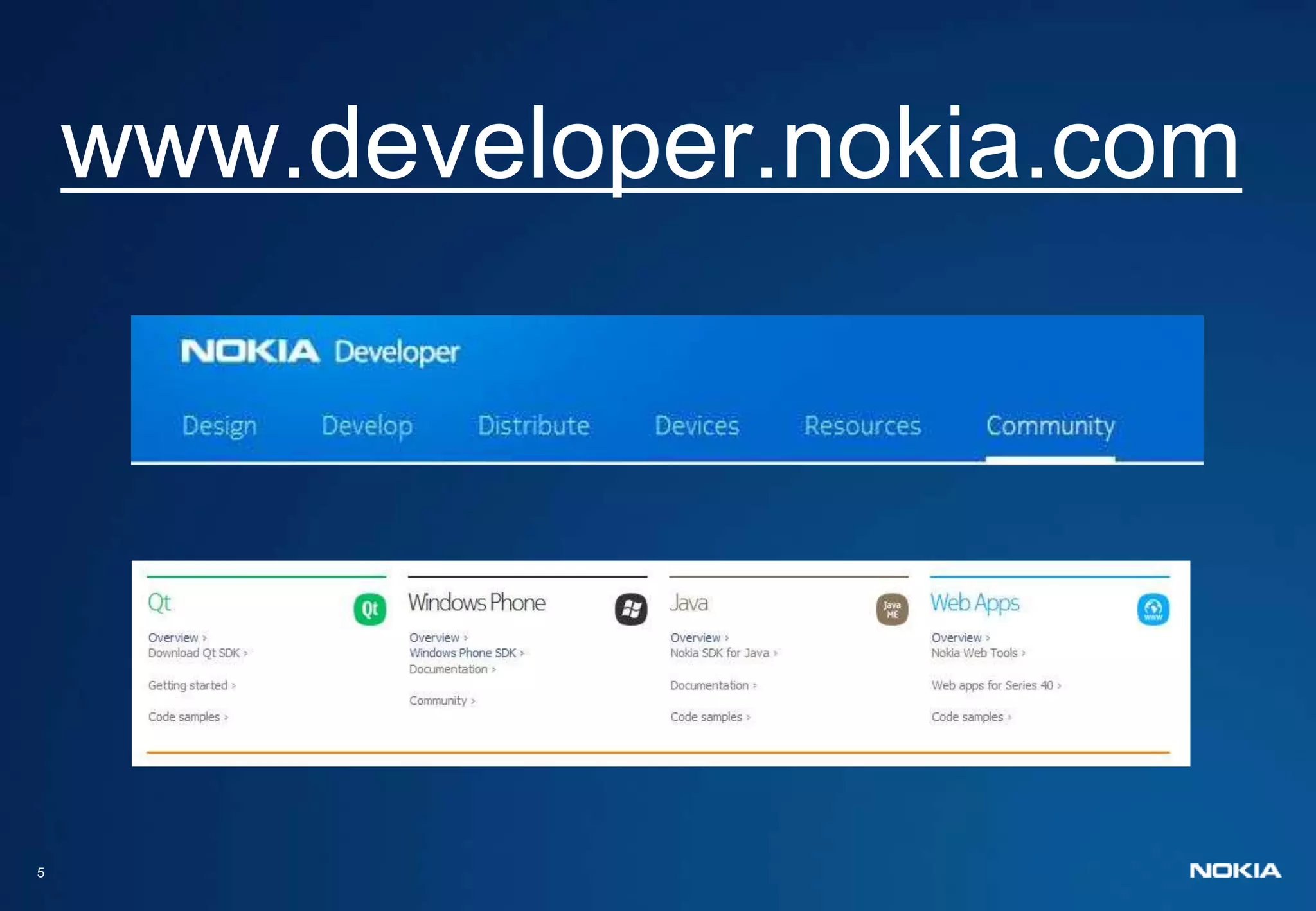 Nokia, Connecting Devlopers | PPT