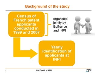 II-SDV Emmanuelle Fortune - SMEs as Patent Applicants in France in 2014 ...