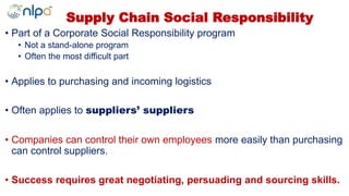 Supply Chain Social Responsibility | PPTX