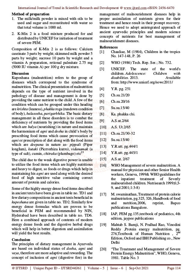 Ayurveda Dietary Management of Certain Malnourishment Diseases | PDF