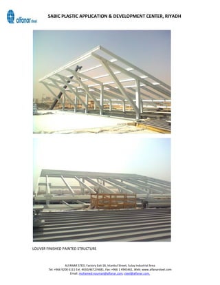 Alfanar SPADC Riyadh Project - Steel Structural package | PDF