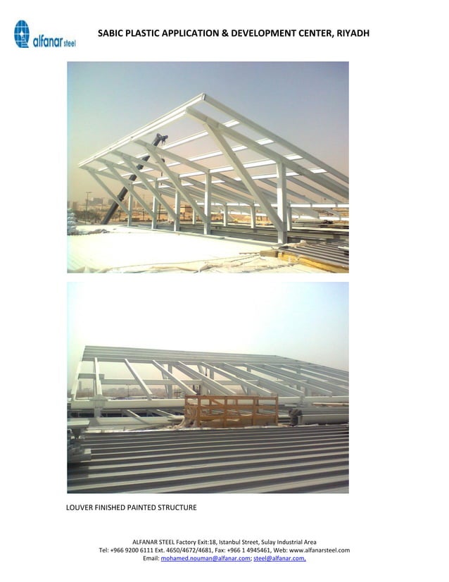 Alfanar SPADC Riyadh Project - Steel Structural package | PDF
