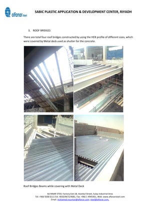 Alfanar SPADC Riyadh Project - Steel Structural package | PDF