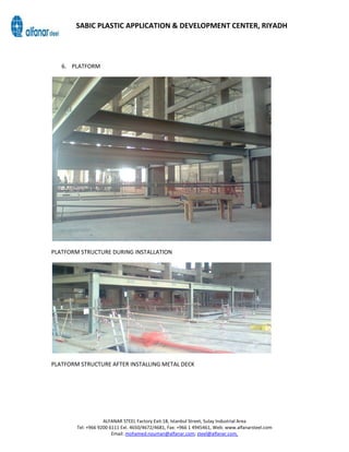 Alfanar SPADC Riyadh Project - Steel Structural package | PDF